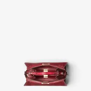 Fendi Peekaboo Iseeu Petite Dark Red Lizard Leather Bag
